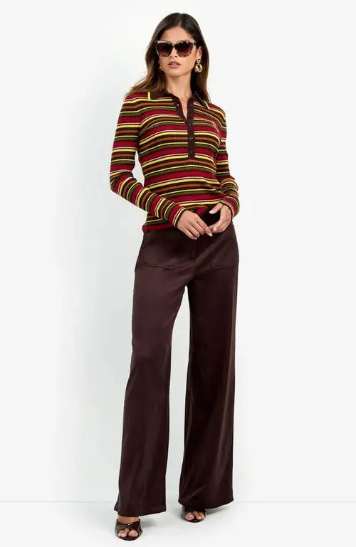 Trina Turk Hayworth Long Sleeve Polo