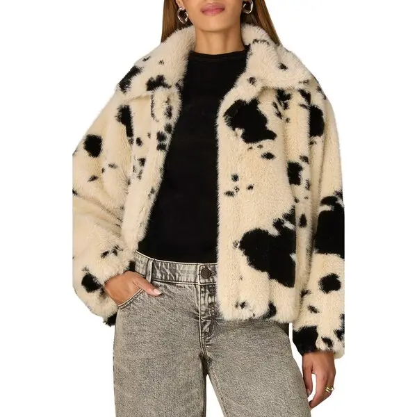 Wit & Wisdom Blouson Sleeve Faux Fur Jacket