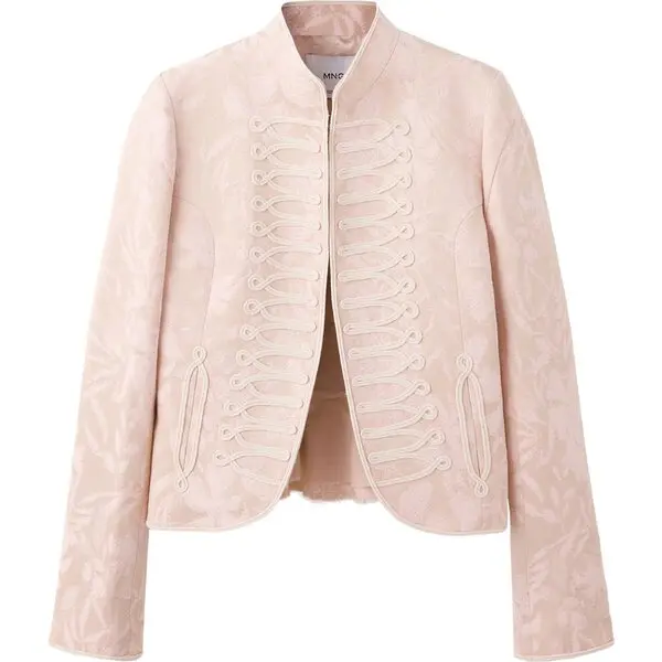 Mango Floral Jacquard Jacket