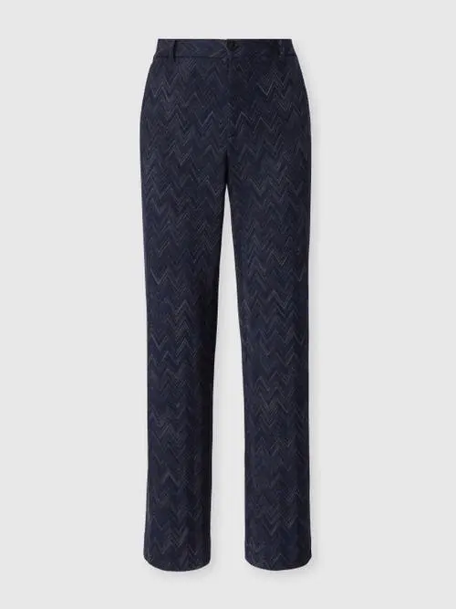 Missoni Striped Wool And Viscose Knit Trousers