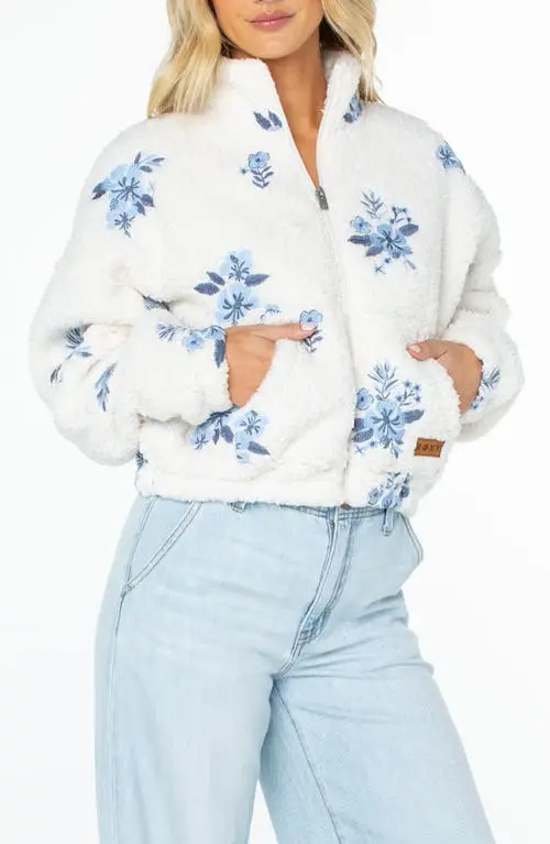 Roxy Embroidered High Pile Fleece Jacket