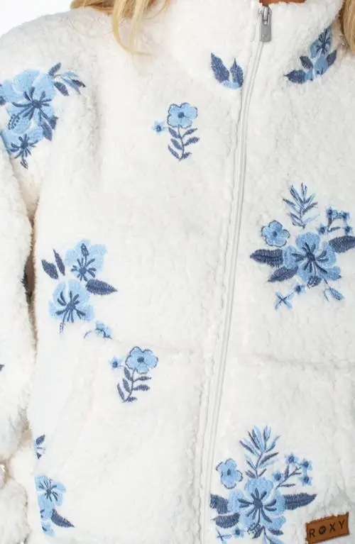 Roxy Embroidered High Pile Fleece Jacket