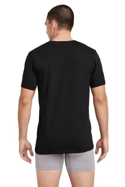 JOCKEY 100% Cotton Classic V-neck Undershirt12 Pack - Black