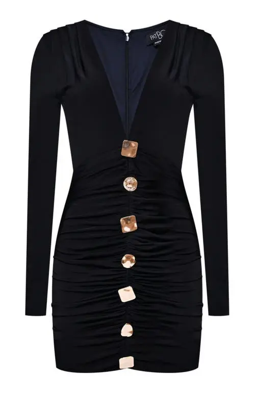 PatBO Moonlit Jersey Long Sleeve Mini Dress