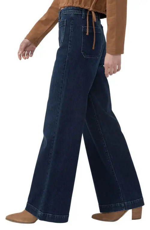 SILVER JEANS CO. Patch Pocket High Waist Wide Leg Jeans