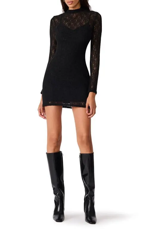 Steve Madden Vivienne Long Sleeve Lace Minidress