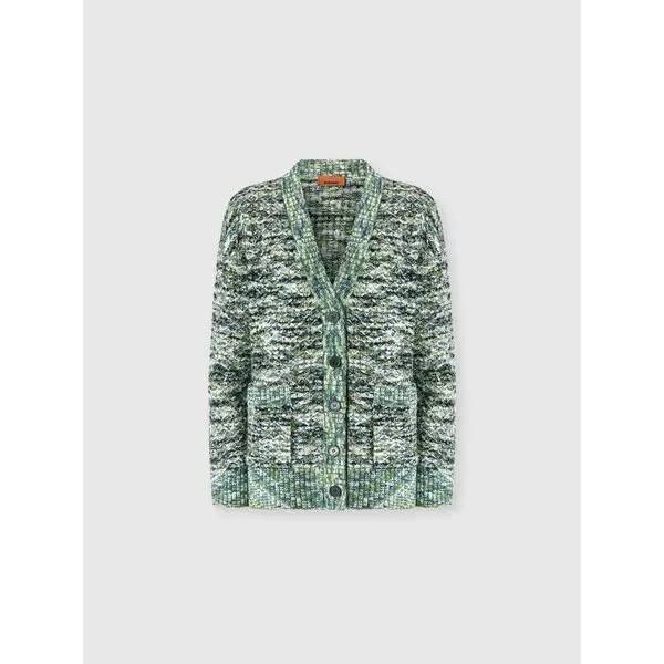 Missoni Oversized Cardigan With Patch Pockets And 3d Construction - Multicoloured