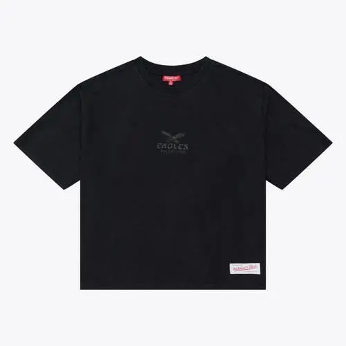 Mitchell & Ness Philadelphia Eagles Core Essentials Micro Logo Boxy Crop T-shirt
