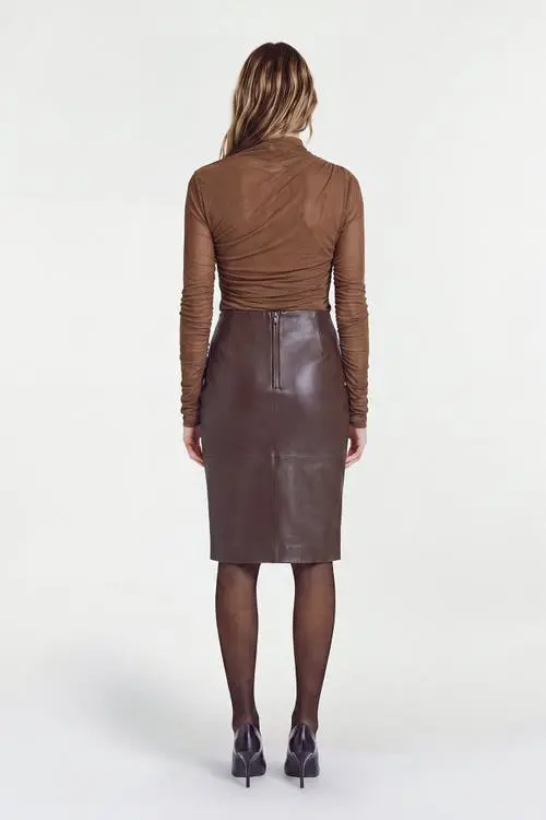 NICHOLAS Josie Asym Long Sleeve Top - Olive