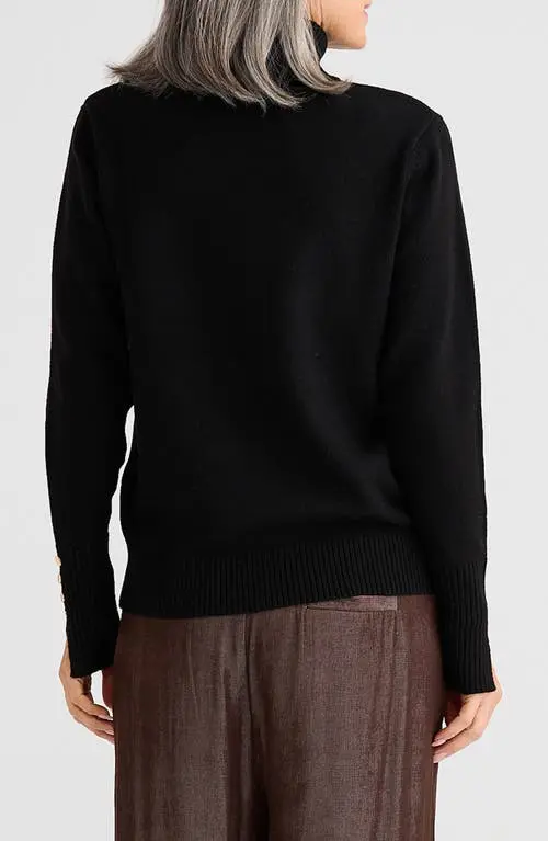 BRAVE+TRUE Pilot Button Cuff Turtleneck