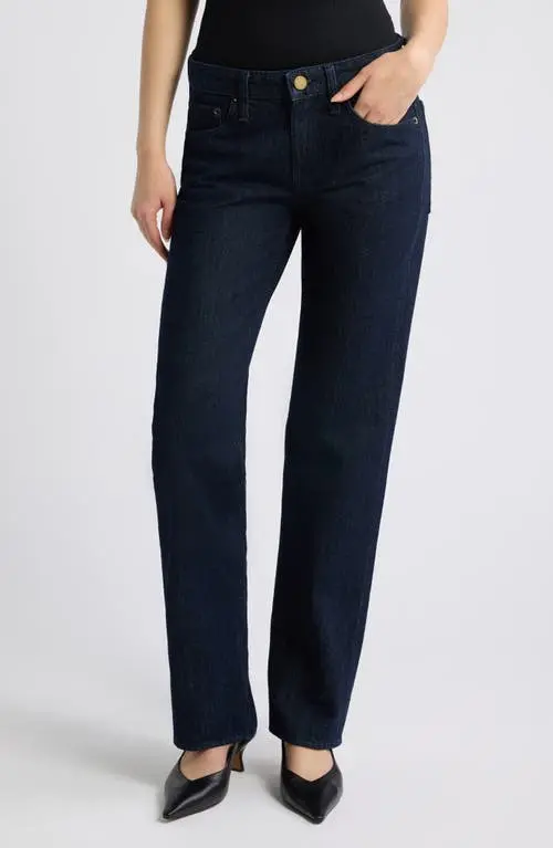 Rag & Bone Harlow Low Rise Slim Straight Jeans - Dark Rinse