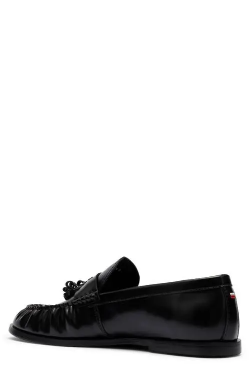MARC NOLAN Morgan Leather Tassel Loafer - Black