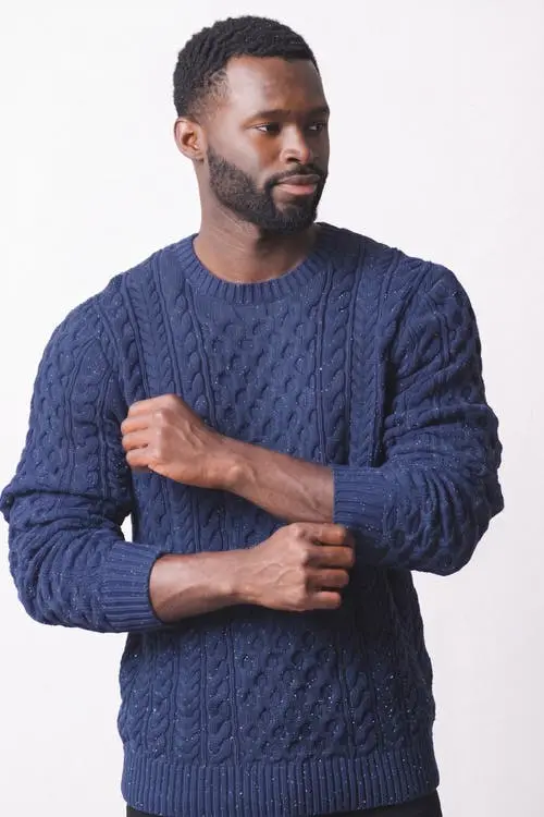 HOPE & HENRY Organic Fisherman Cable Knit Sweater