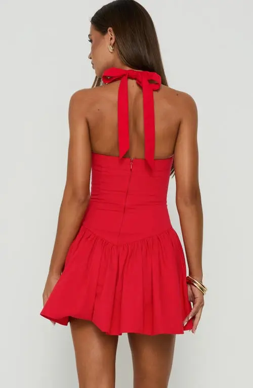 Princess Polly Esatora Halter Flare Minidress