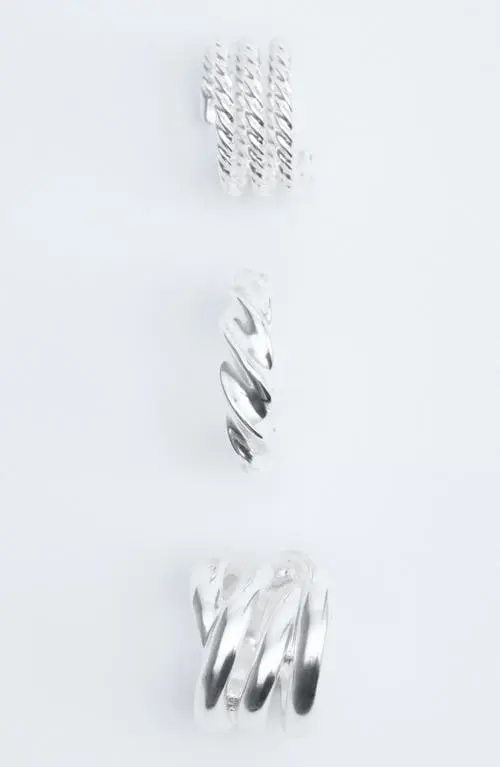Mango Set Of 3 Irregular Rings