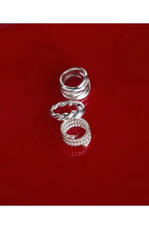 Mango Set Of 3 Irregular Rings