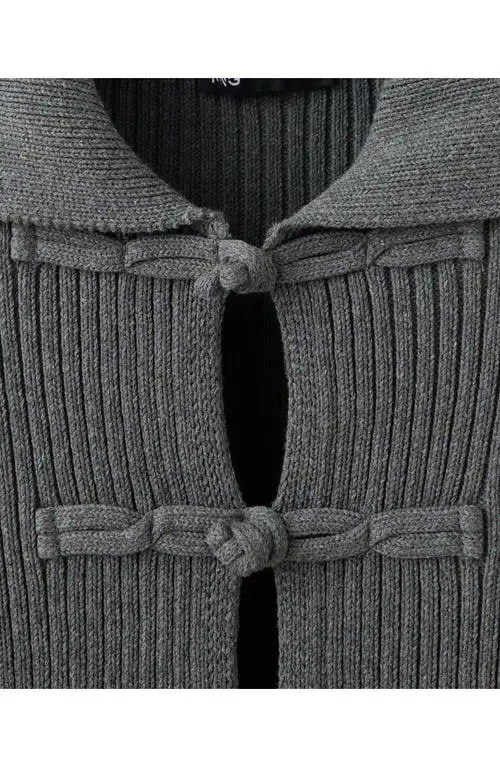 Mango Toggle Rib Cardigan