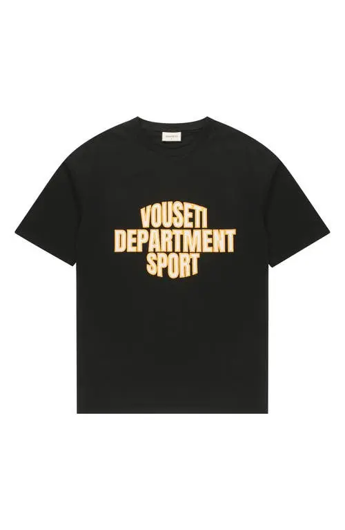 VOUSETI Team Logo Appliqué Cotton T-shirt
