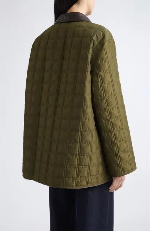 Lafayette 148 New York Reversible Quilted Down Twill Car Coat