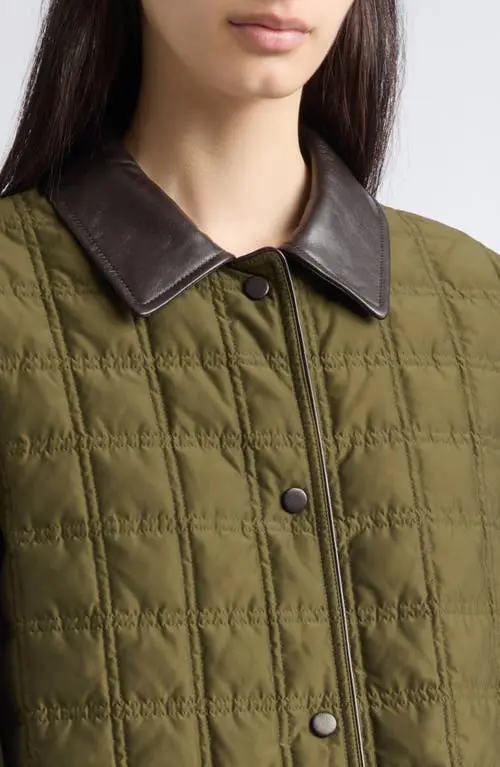 Lafayette 148 New York Reversible Quilted Down Twill Car Coat
