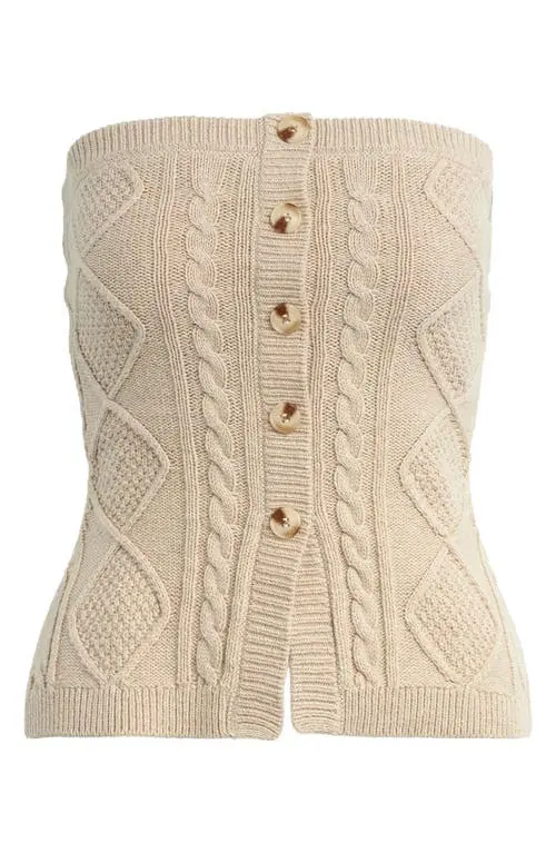 FAVORITE DAUGHTER The Layla Cable Knit Bustier
