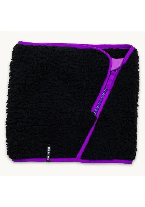 Turtle Fur High Pile Fleece 1/2 Zip Neck Warmer - Black