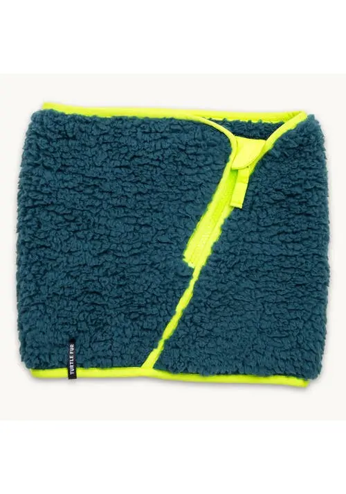 Turtle Fur High Pile Fleece 1/2 Zip Neck Warmer - Transformative Teal