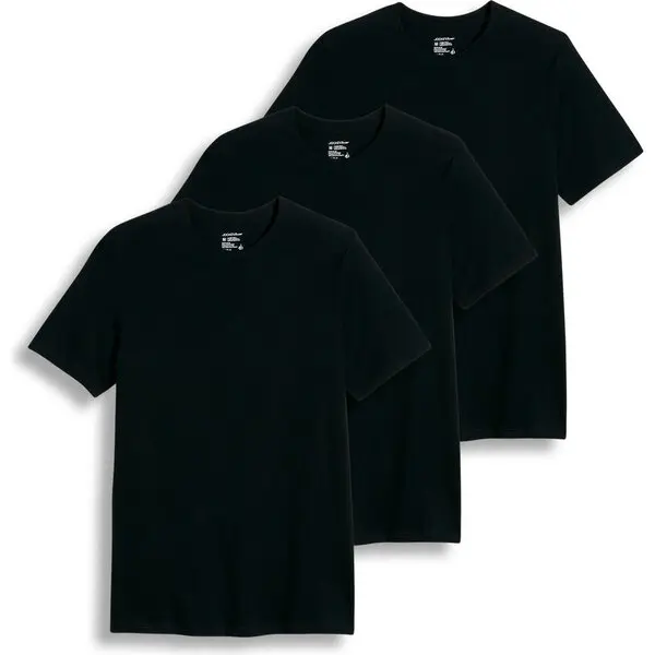 JOCKEY 100% Cotton Classic Crew Neck Undershirt3 Pack - Black