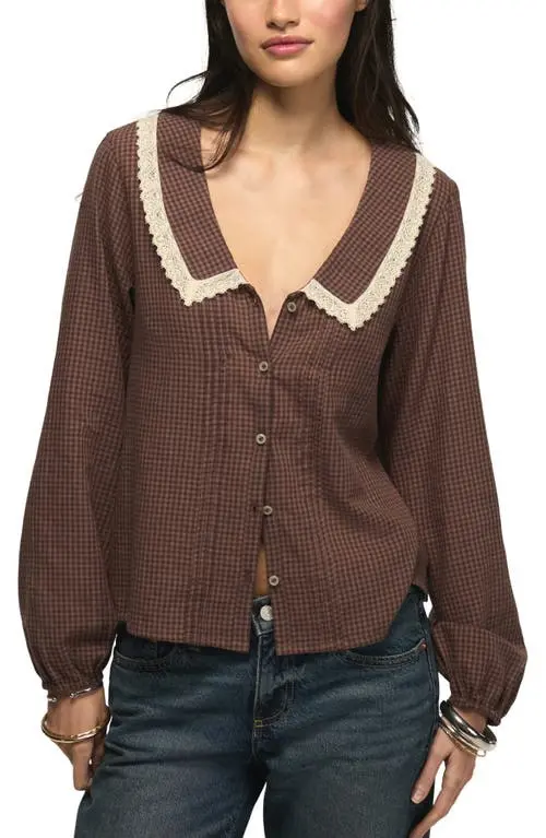 Lucky Brand Lace Collar Shirt