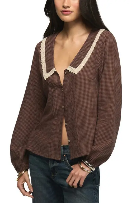 Lucky Brand Lace Collar Shirt