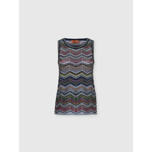 Missoni Sleeveless Chevron Viscose-blend Top