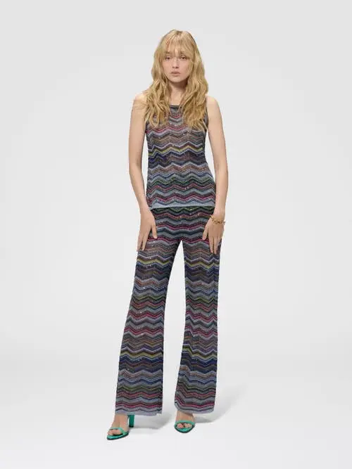 Missoni Sleeveless Chevron Viscose-blend Top