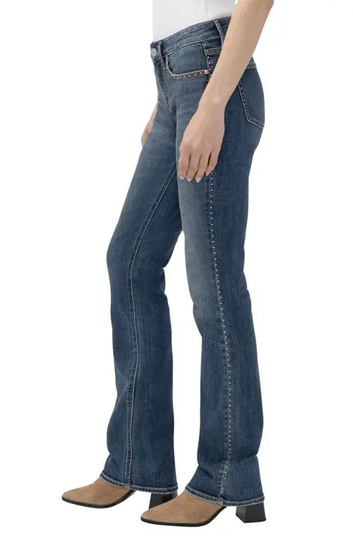 SILVER JEANS CO. Suki Embellished Curvy Mid Rise Slim Bootcut Jeans