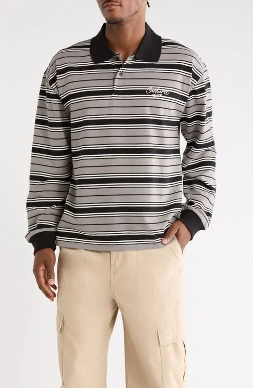 Carhartt Work In Progress Devitt Stripe Loose Fit Cotton Rugby Shirt