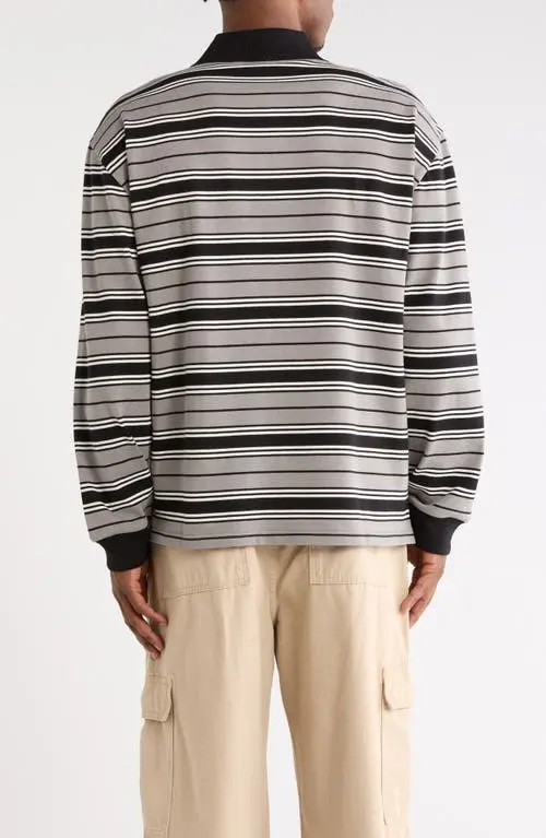 Carhartt Work In Progress Devitt Stripe Loose Fit Cotton Rugby Shirt