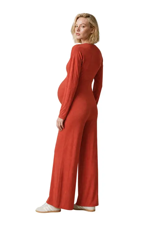 CACHE COEUR Maternity & Nursing Long Sleeve Jumpsuit Valentina - Copper