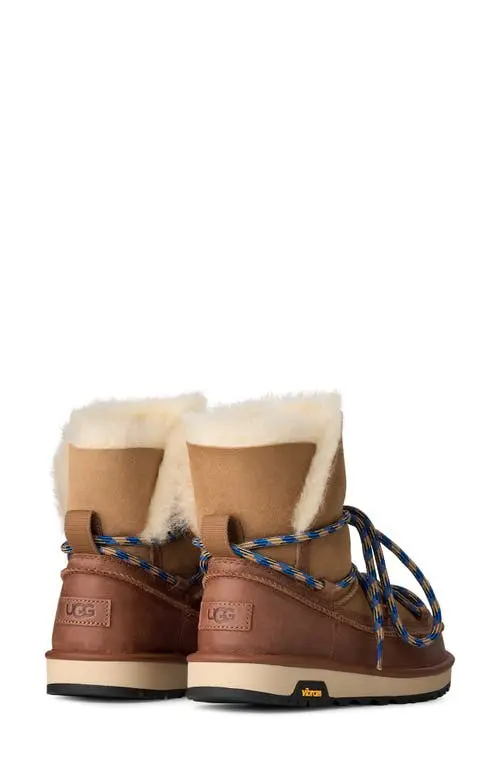 UGG Classic Tread Leather Genuine Shearling Boot - Chestnut