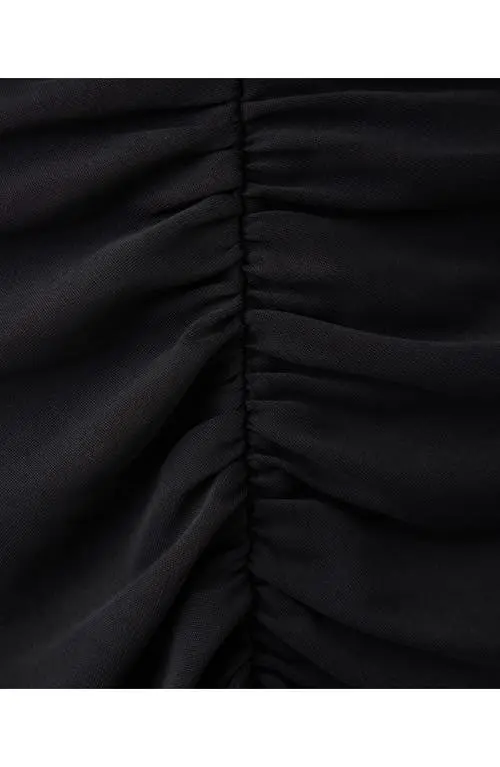 Mango Ruched Sleeveless Maxi Dress