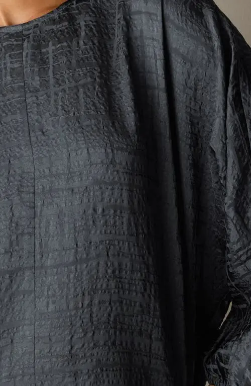 Eileen Fisher Silk Round Neck Dolman Sleeve Top