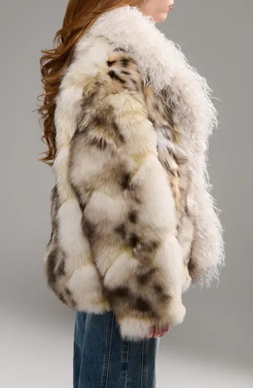 AZALEA WANG Vira Faux Fur Jacket