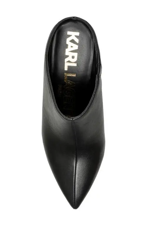 Karl Lagerfeld Paris Langsten Heeled Mule - Black