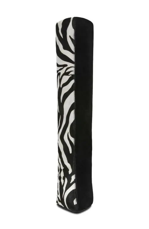 Steve Madden Lysara Knee High Boot - Zebra Mult