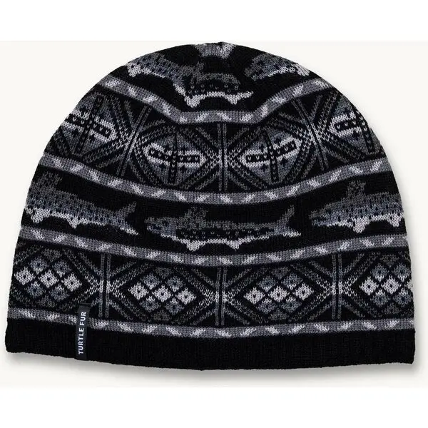 Turtle Fur Merino Wool Trout Beanie - Black
