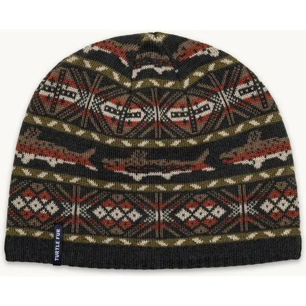 Turtle Fur Merino Wool Trout Beanie - Forest