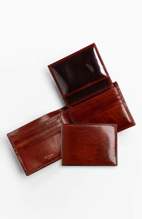 Bosca Id Passcase Wallet - Cognac