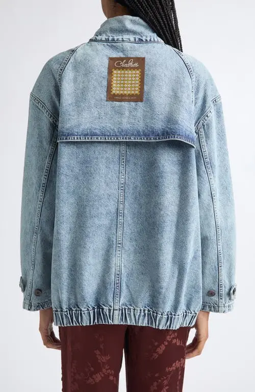 SIEDRES Polca Oversize Cotton Denim Jacket