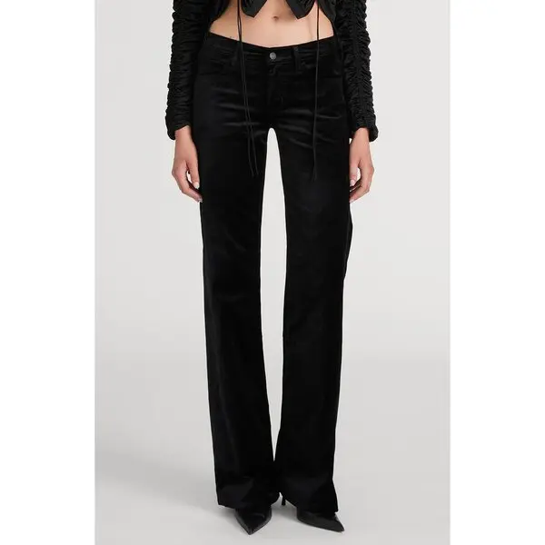 FRAME The Velvet Gray Flare Leg Jeans - Black