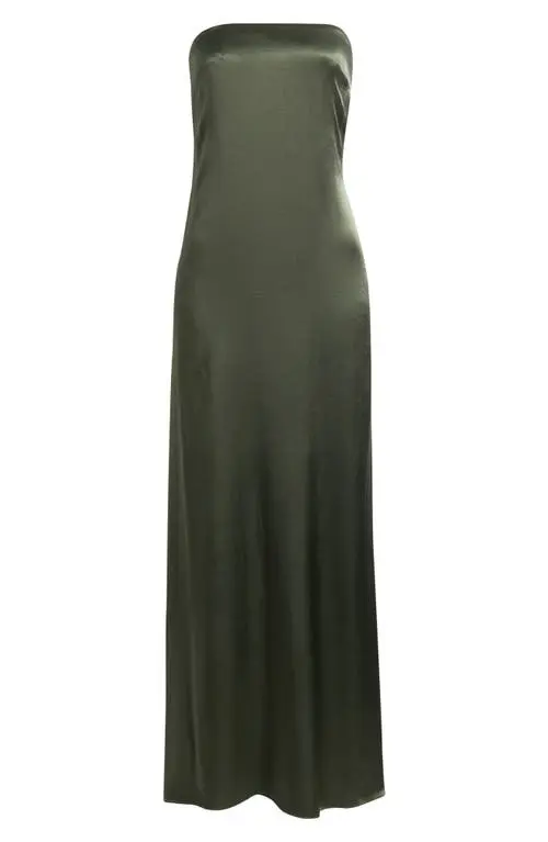 Shona Joy La Lune Strapless Satin Column Gown