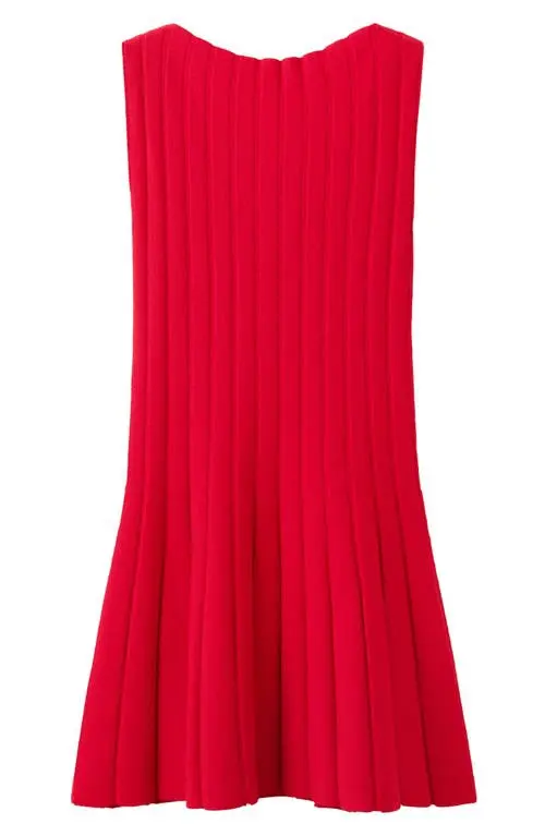 Mango Rib Fit & Flare Minidress - Red