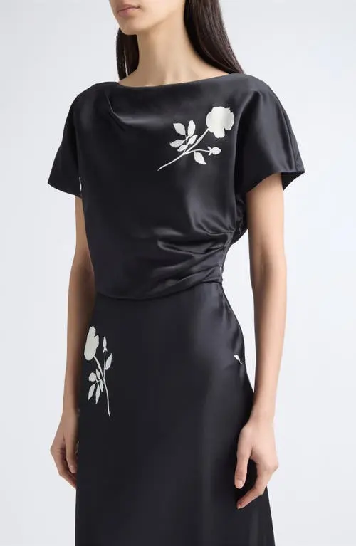 Lafayette 148 New York Floral Satin Gown